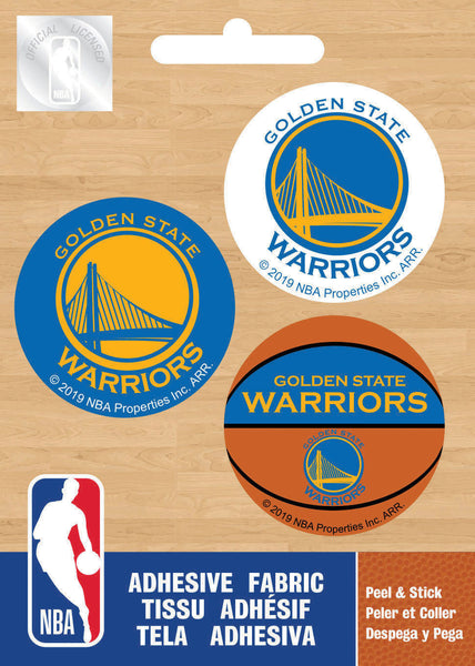NBA Golden State Warriors- 1.5" Badge Pack Adhesive Fabric Badge ...